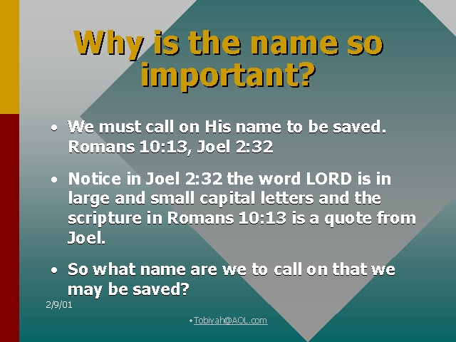 Why is the name so important?